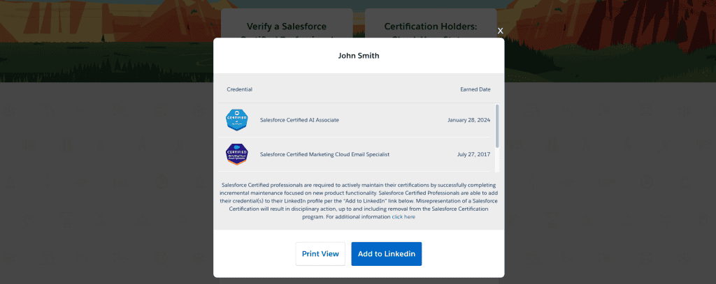 The 2 Official Salesforce Certification Verification Methods